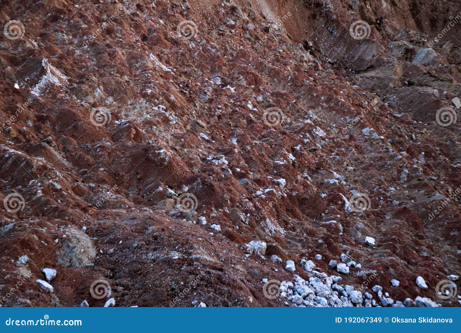 Textures of Various Clay Layers Underground in Clay Quarry after ...