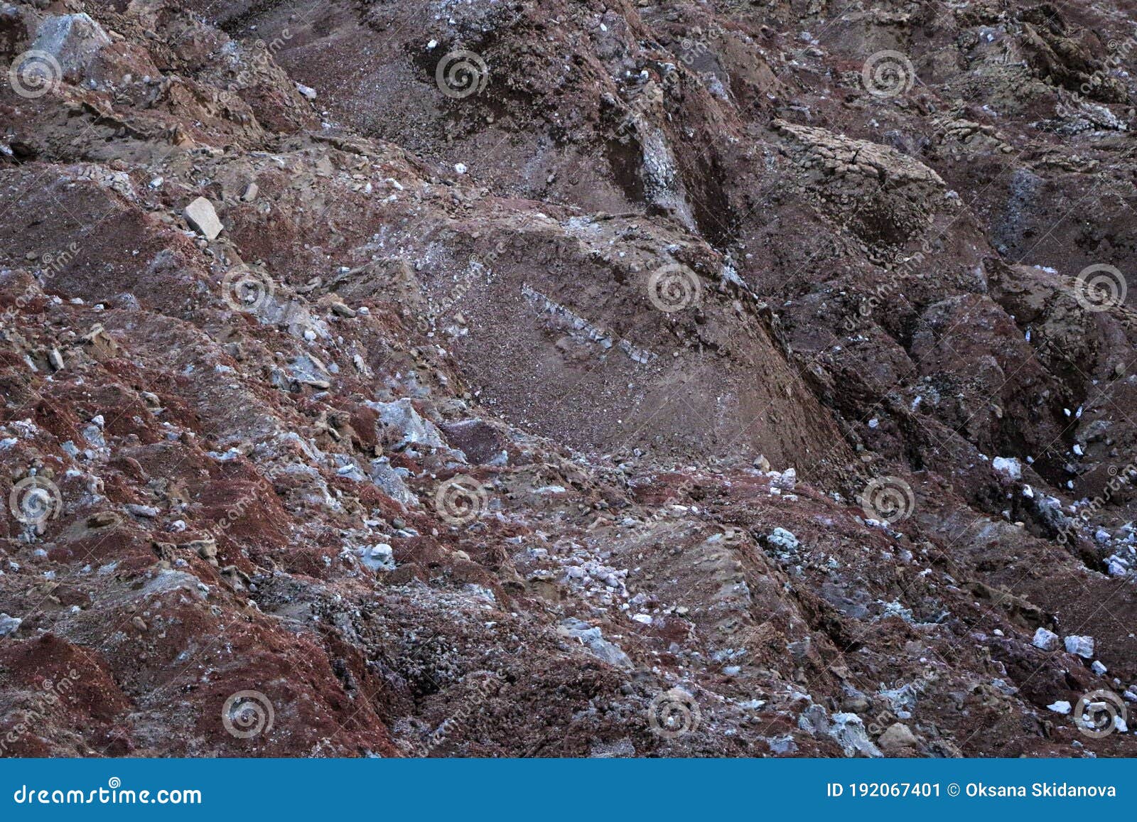 Textures of Various Clay Layers Underground in Clay Quarry after ...