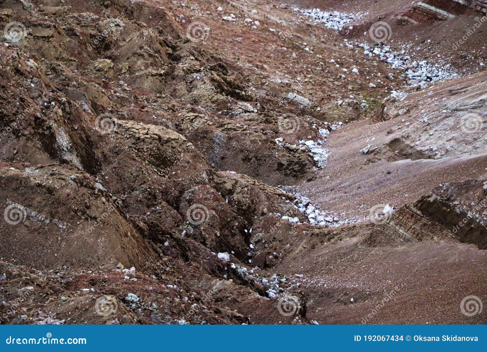 Textures of Various Clay Layers Underground in Clay Quarry after ...