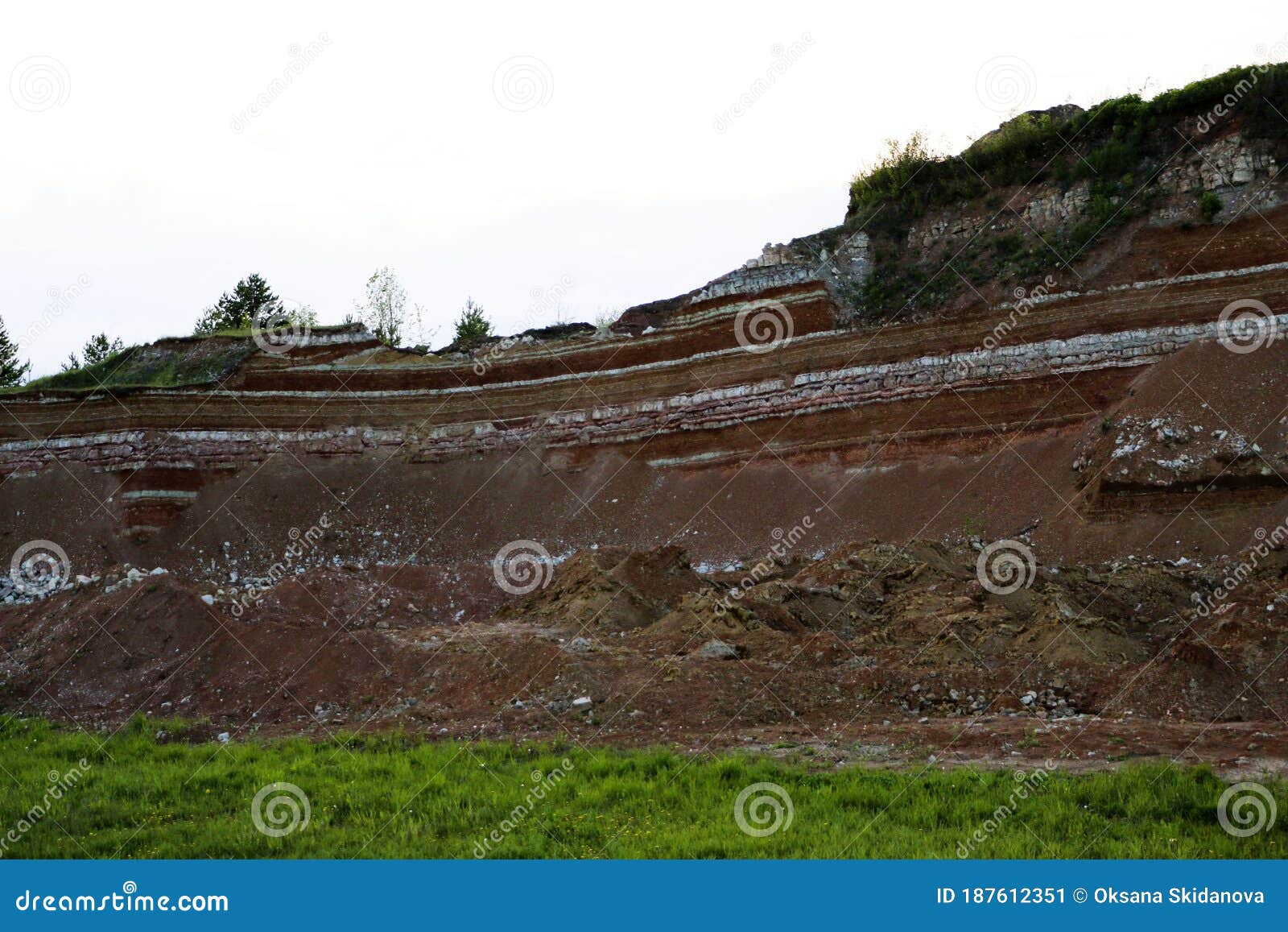 Textures of Various Clay Layers Underground in Clay Quarry after ...