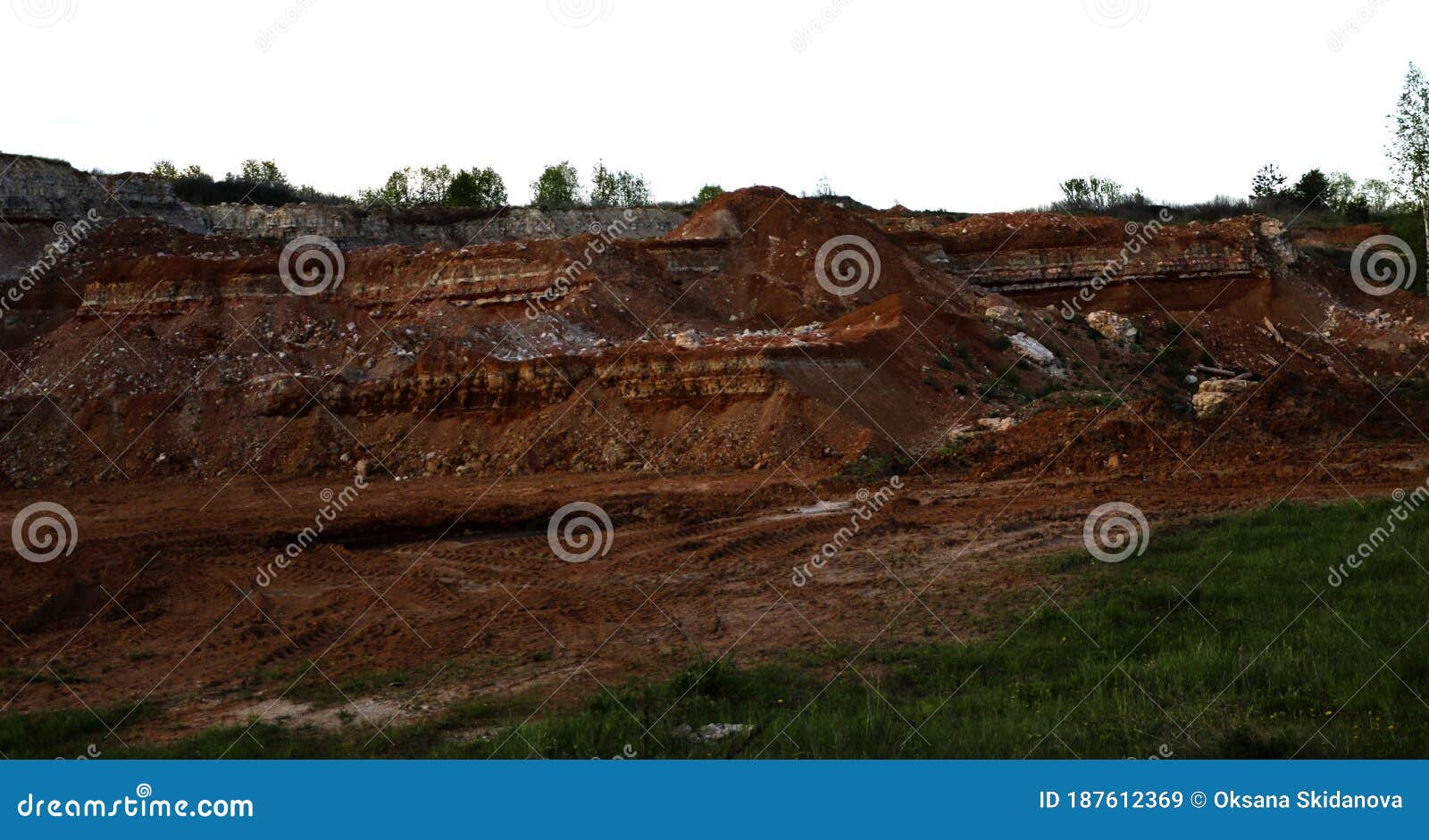 Textures of Various Clay Layers Underground in Clay Quarry after ...