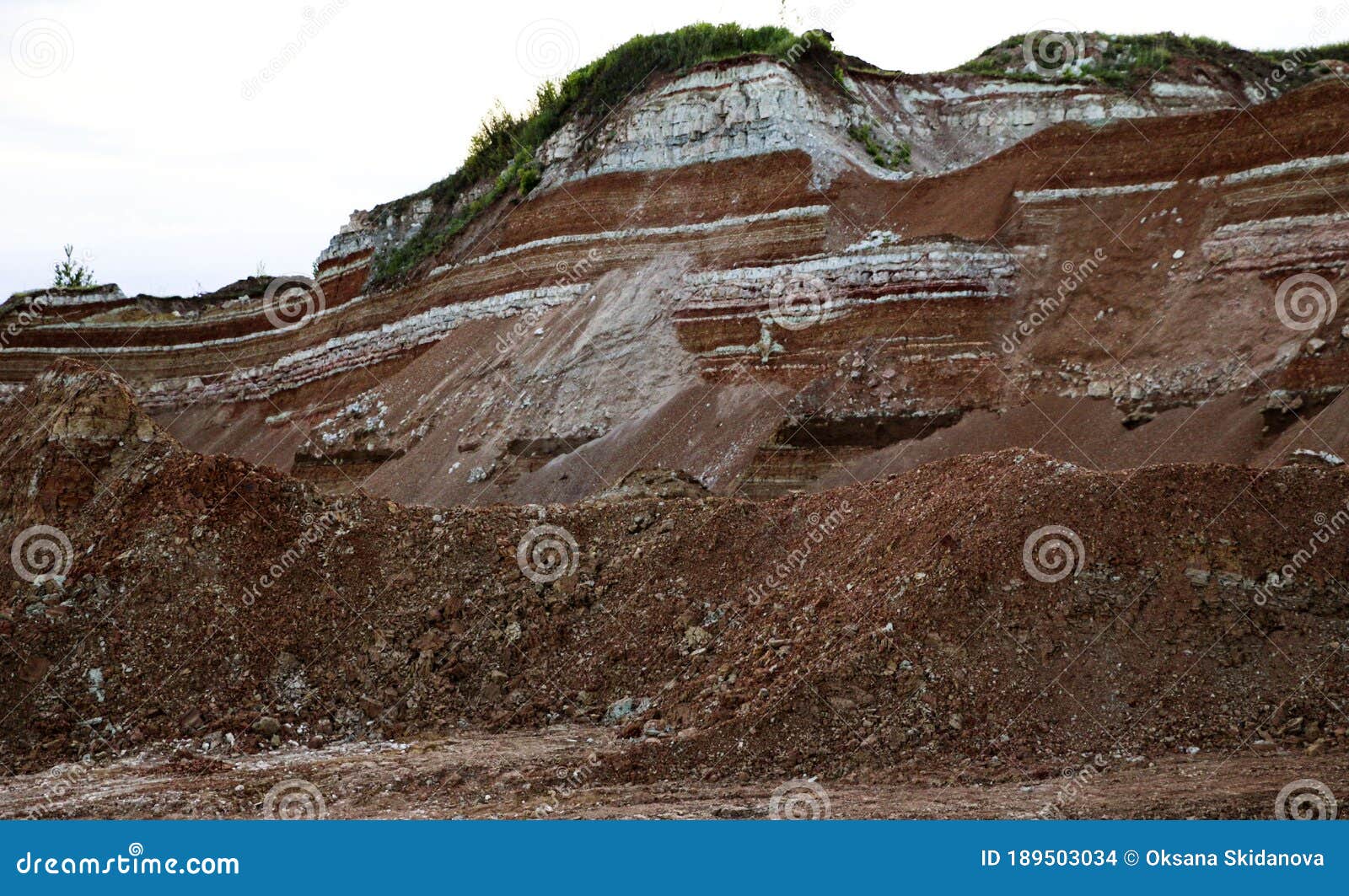 Textures of Various Clay Layers Underground in Clay Quarry after ...