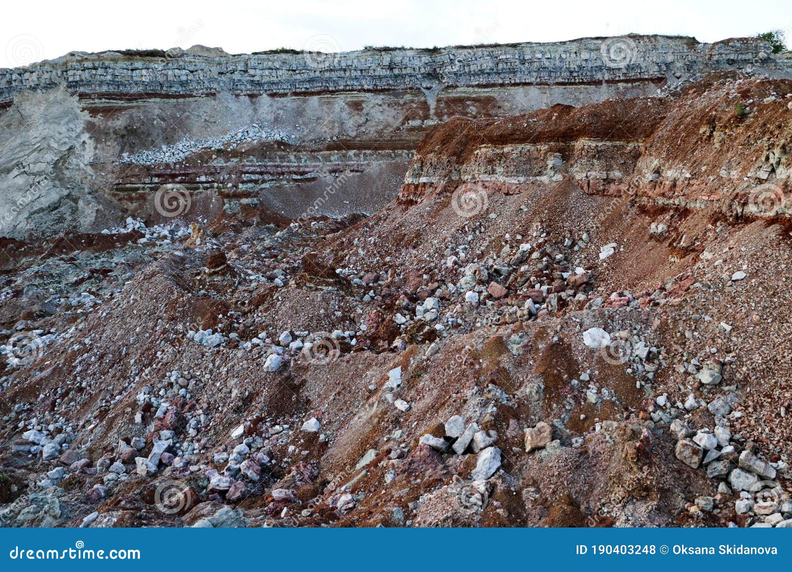 Textures of Various Clay Layers Underground in Clay Quarry after ...