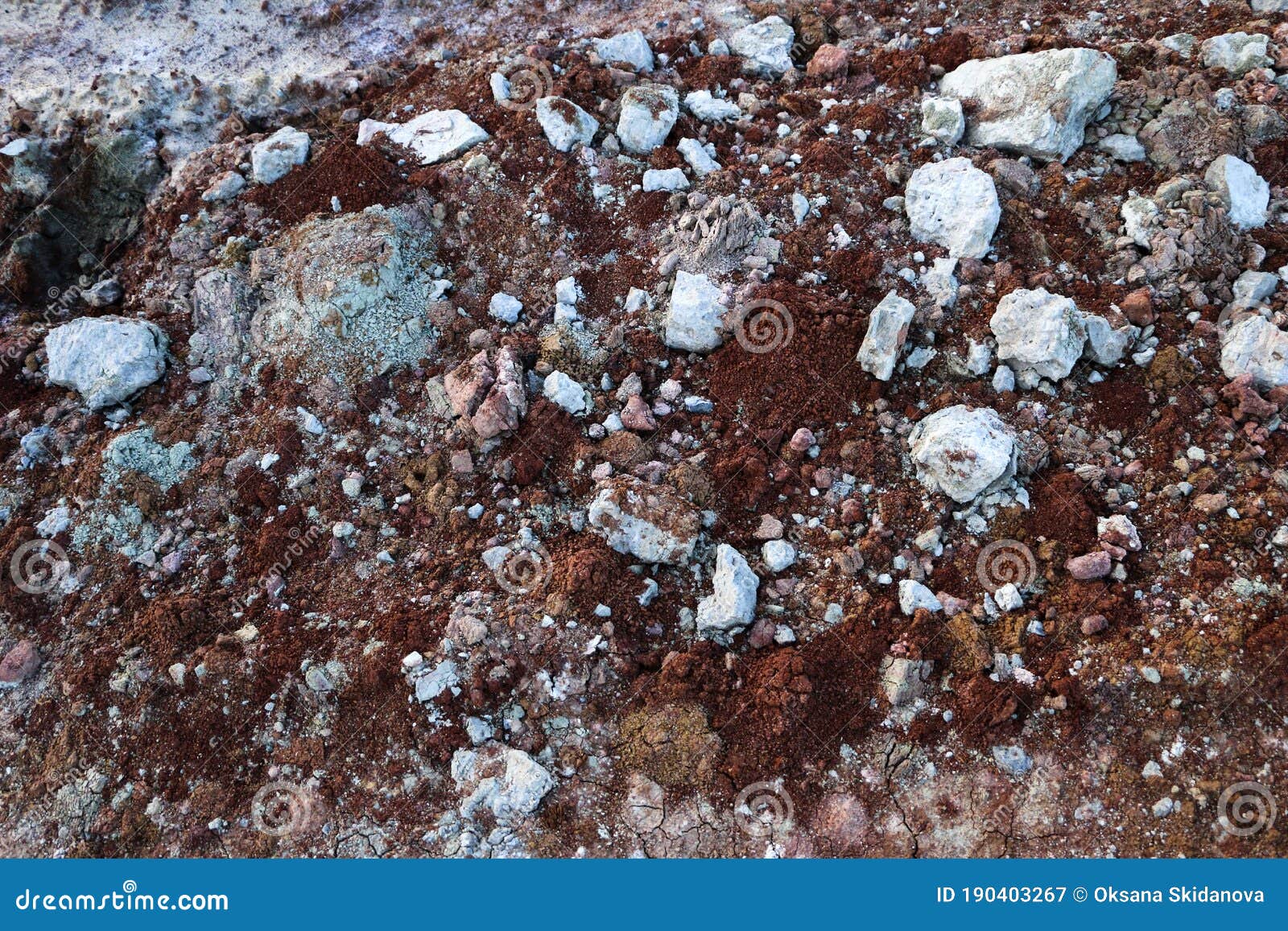 Textures of Various Clay Layers Underground in Clay Quarry after ...