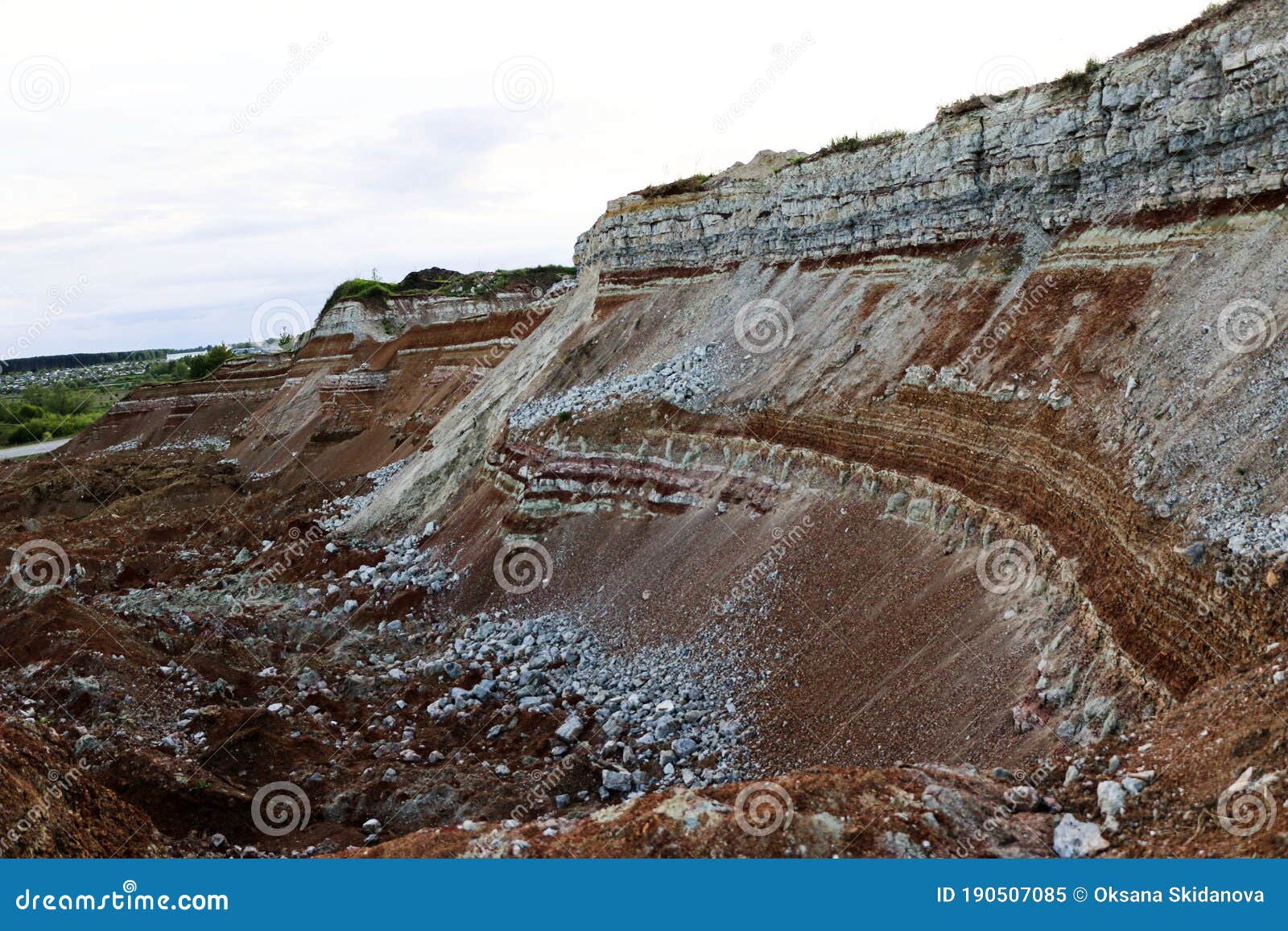 Textures of Various Clay Layers Underground in Clay Quarry after ...