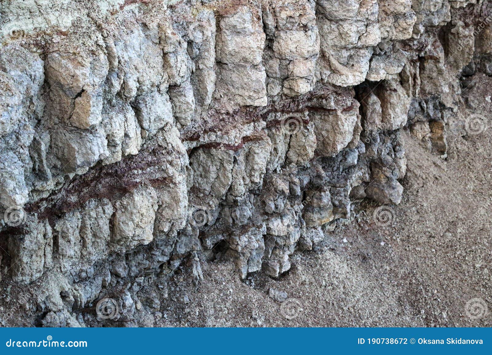 Textures of Various Clay Layers Underground in Clay Quarry after ...