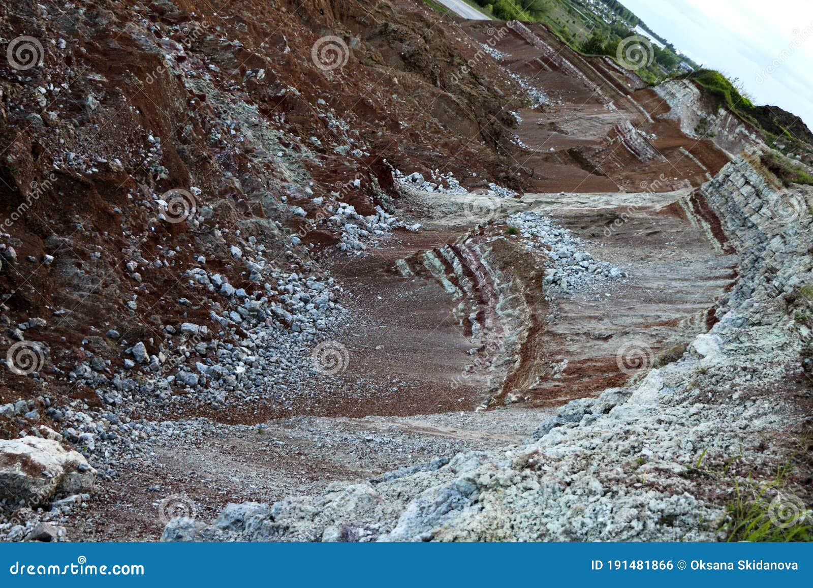 Textures of Various Clay Layers Underground in Clay Quarry after ...