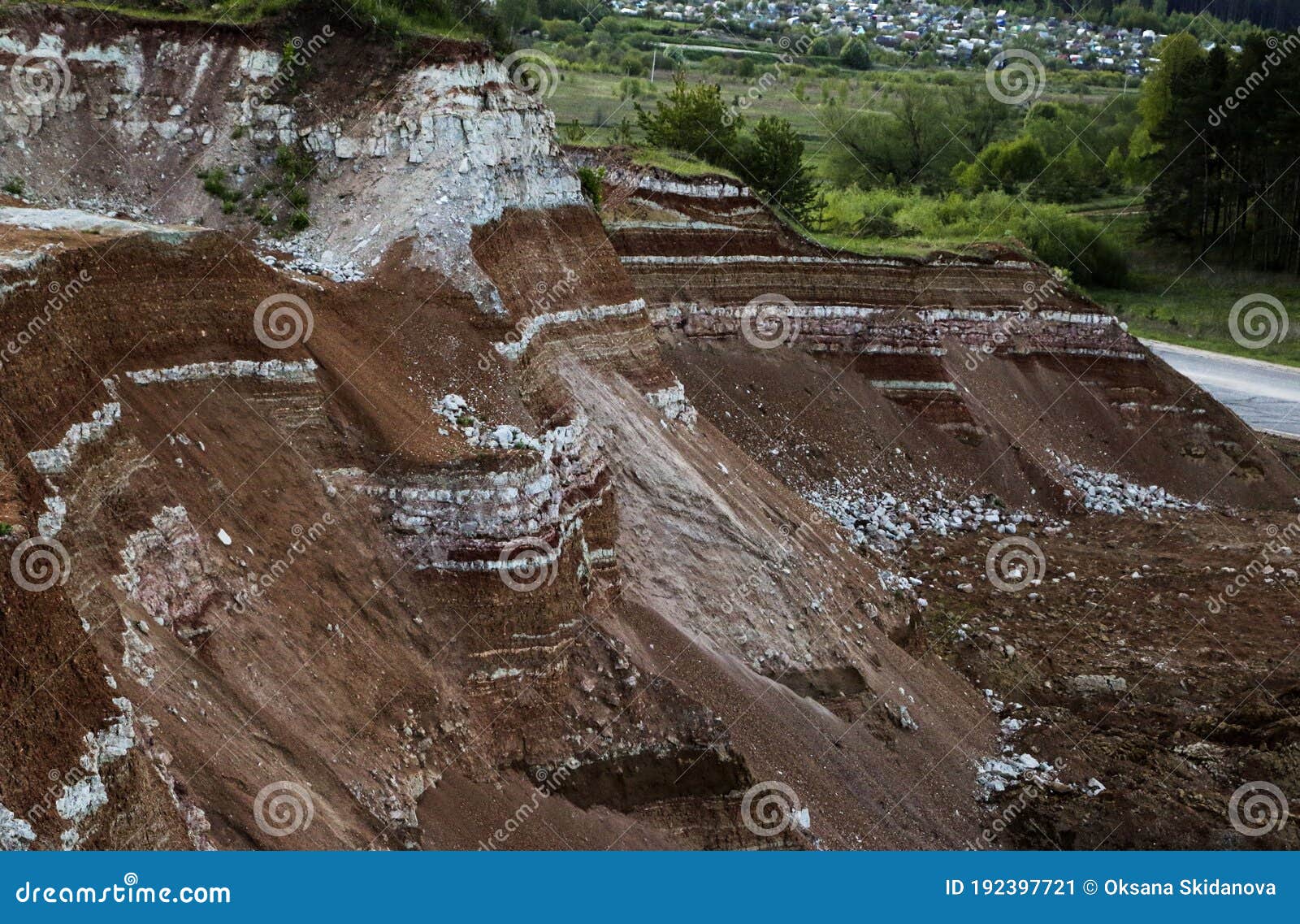 Textures of Various Clay Layers Underground in Clay Quarry after ...