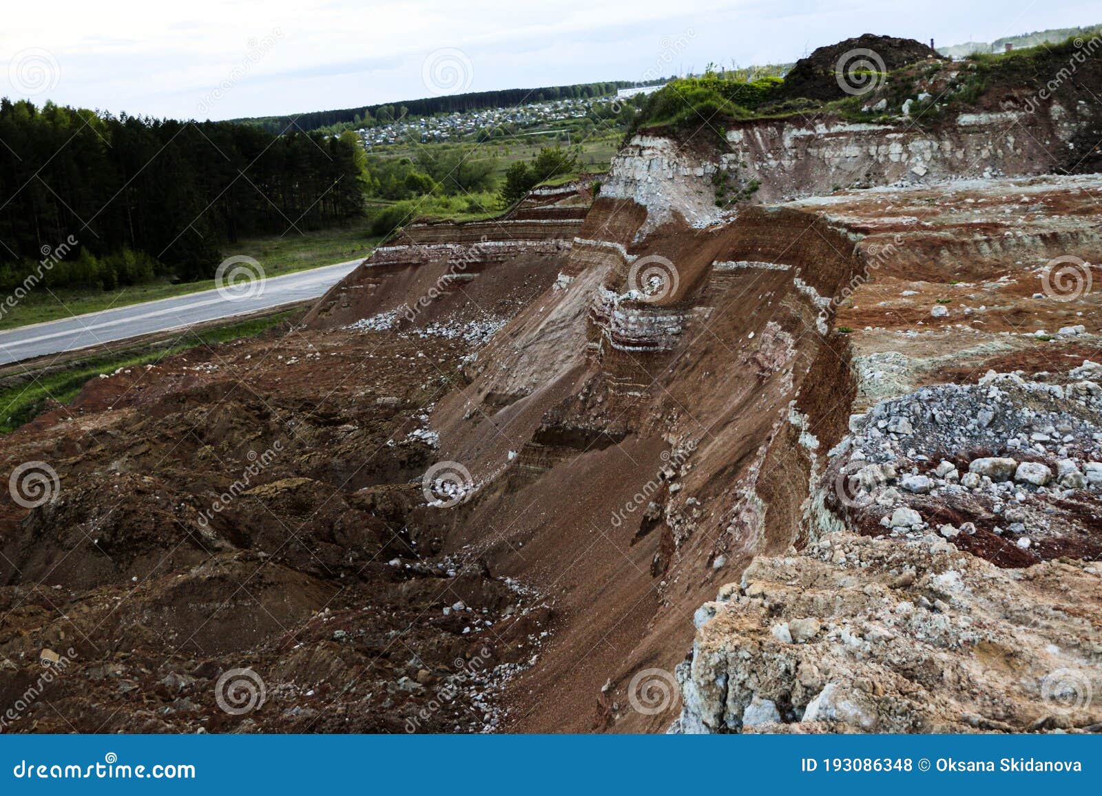 Textures of Various Clay Layers Underground in Clay Quarry after ...