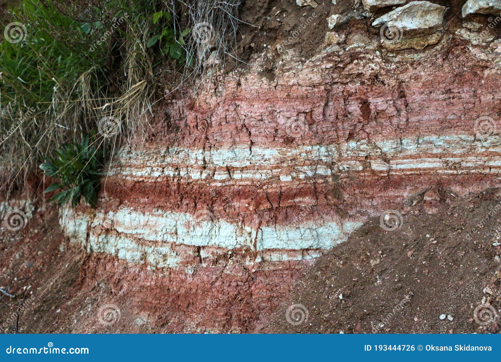 Textures of Various Clay Layers Underground in Clay Quarry after ...