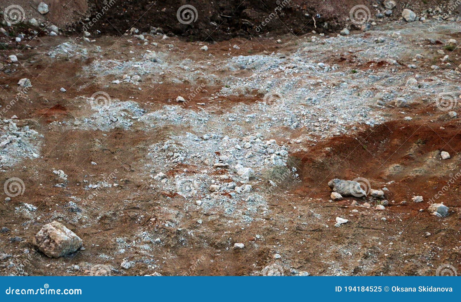 Textures of Various Clay Layers Underground in Clay Quarry after ...
