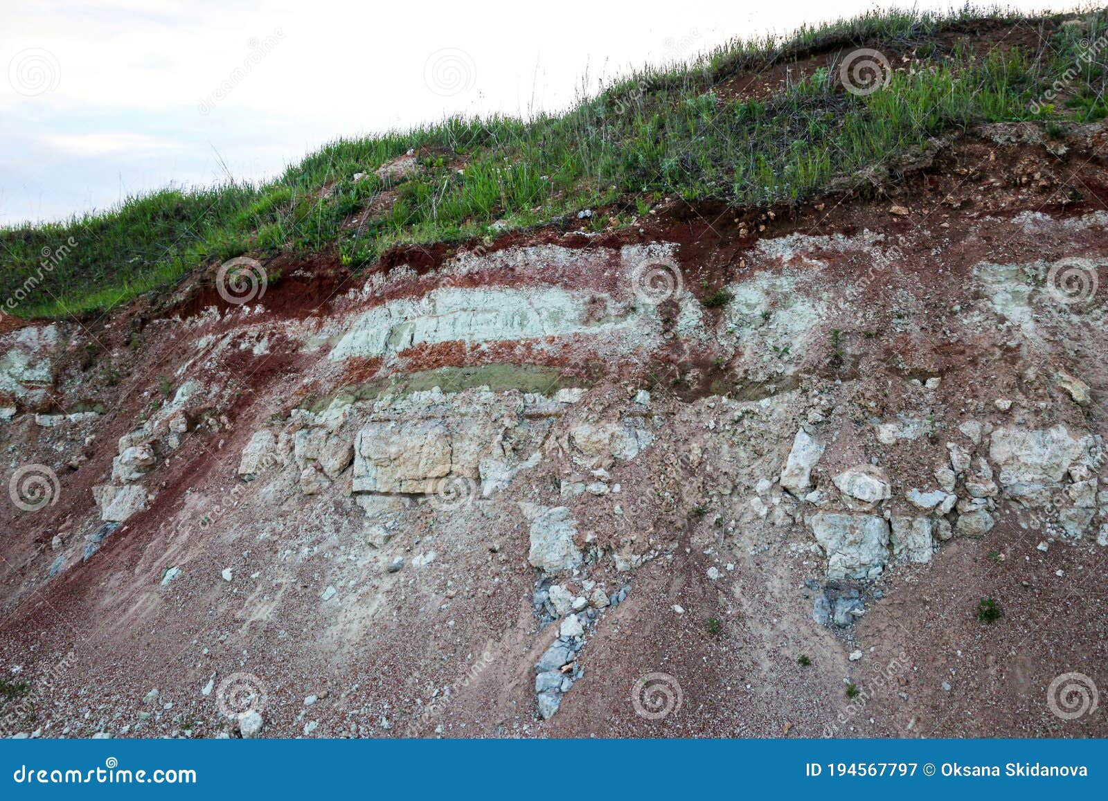 Textures of Various Clay Layers Underground in Clay Quarry after ...