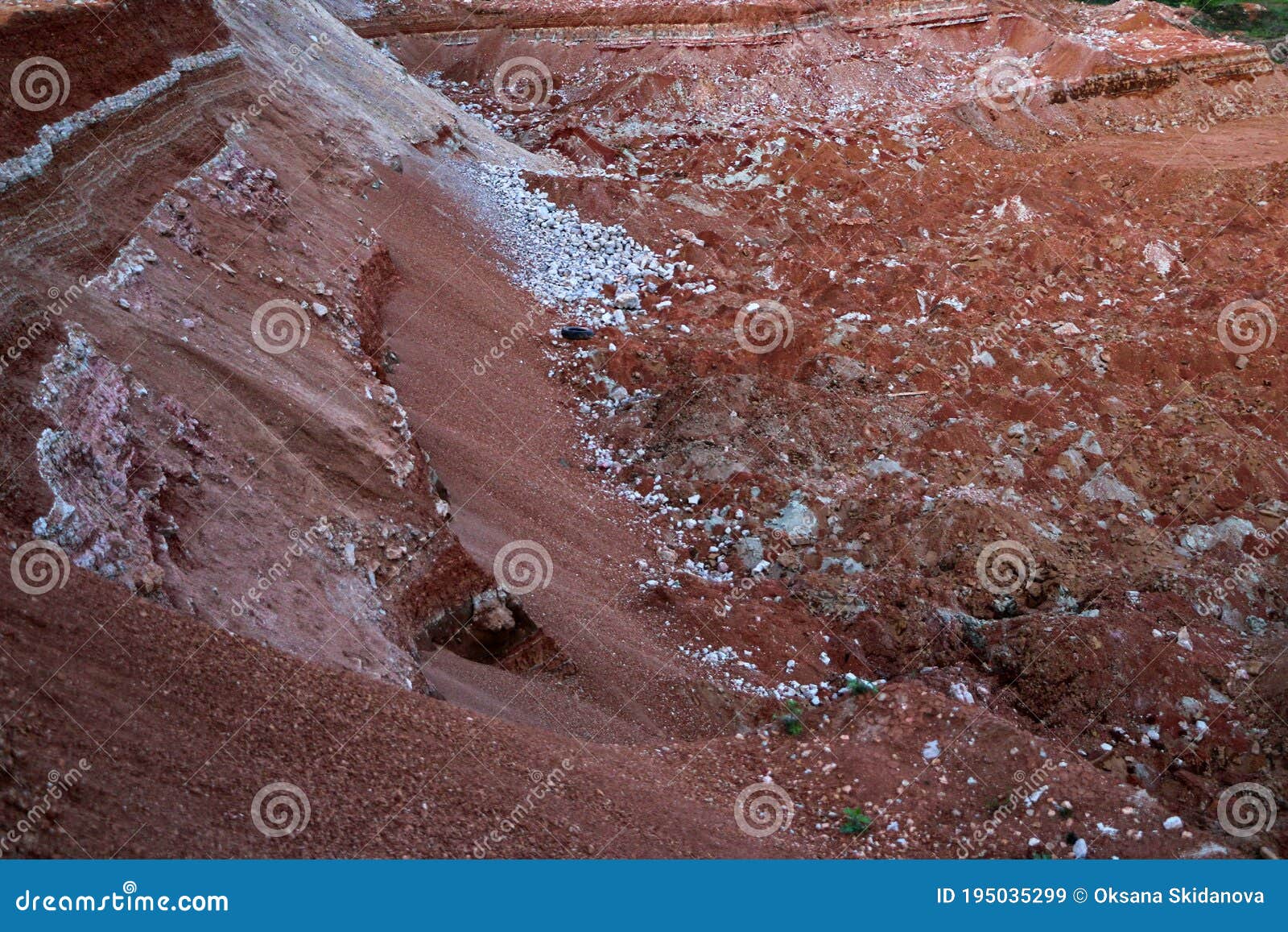 Textures of Various Clay Layers Underground in Clay Quarry after ...