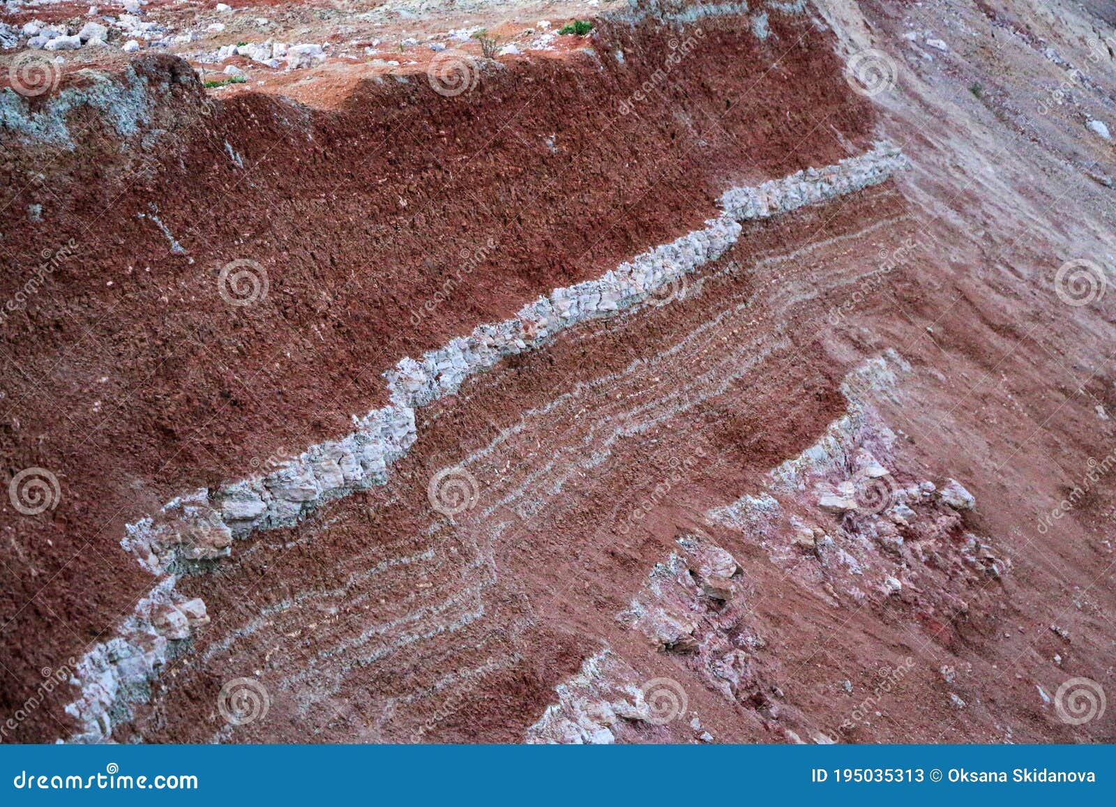 Textures of Various Clay Layers Underground in Clay Quarry after ...