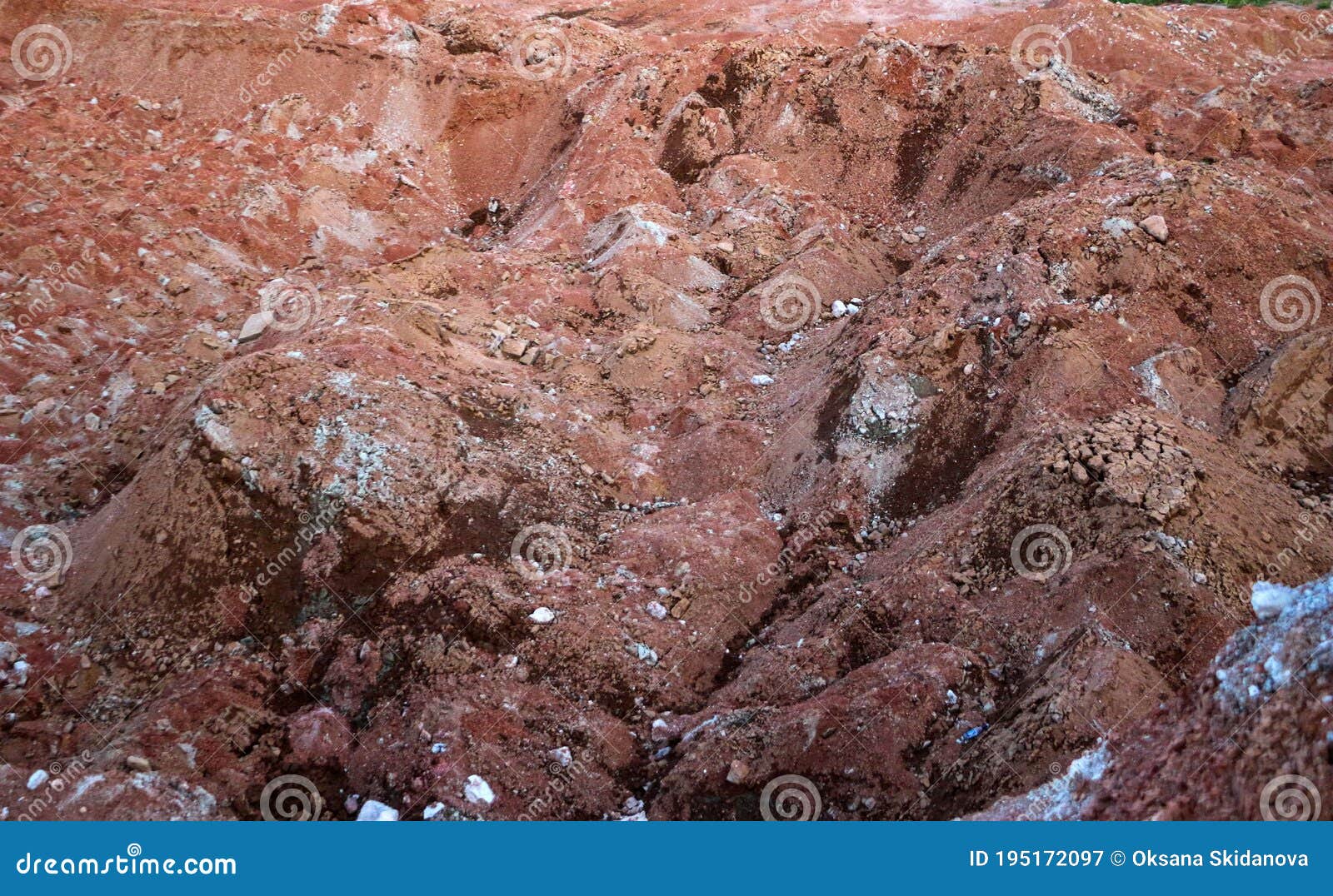 Textures of Various Clay Layers Underground in Clay Quarry after ...