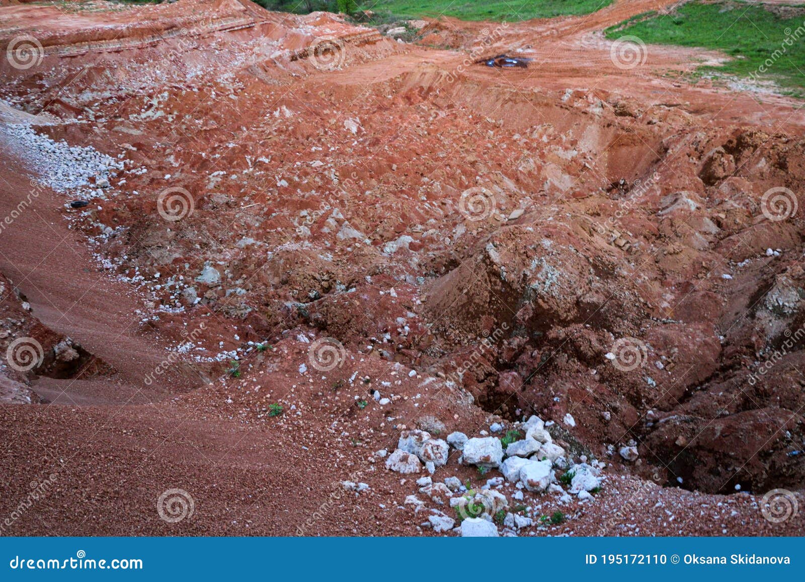 Textures of Various Clay Layers Underground in Clay Quarry after ...