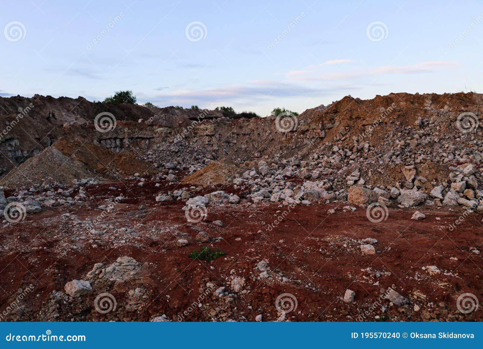 Textures of Various Clay Layers Underground in Clay Quarry after ...