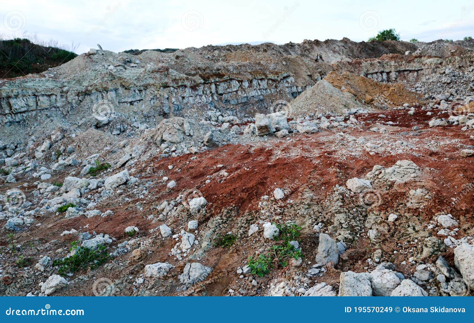 Textures of Various Clay Layers Underground in Clay Quarry after ...