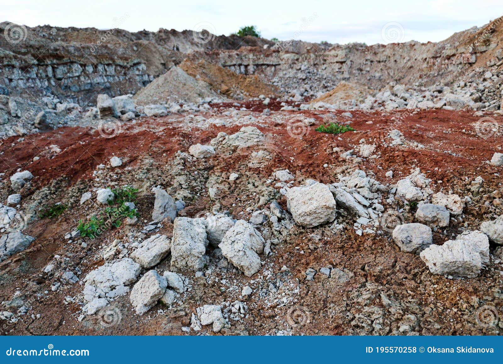 Textures of Various Clay Layers Underground in Clay Quarry after ...