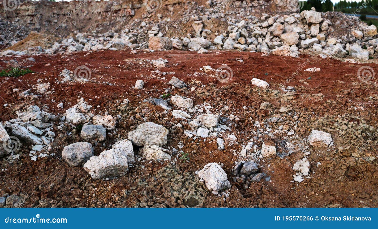 Textures of Various Clay Layers Underground in Clay Quarry after ...