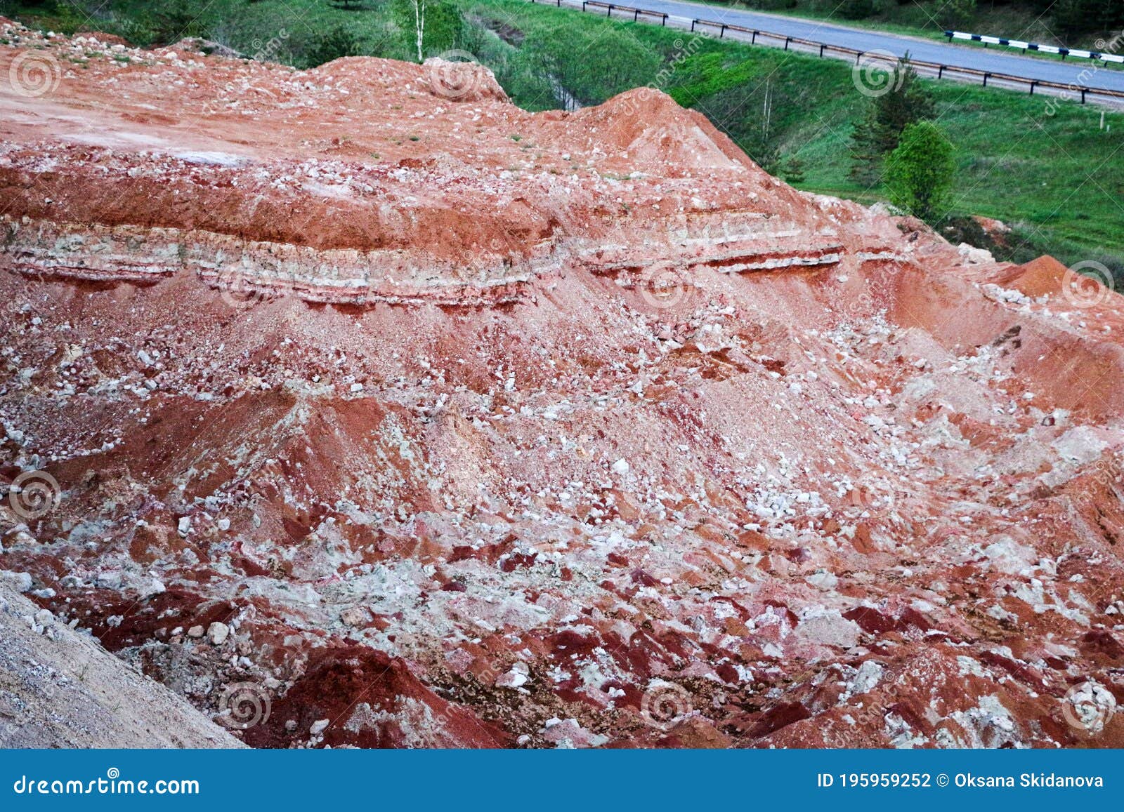 Textures of Various Clay Layers Underground in Clay Quarry after ...