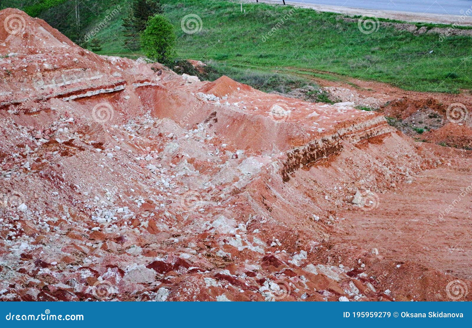 Textures of Various Clay Layers Underground in Clay Quarry after ...