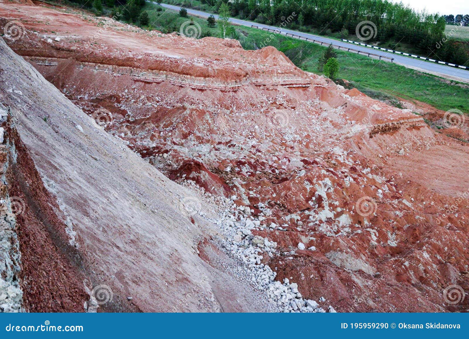 Textures of Various Clay Layers Underground in Clay Quarry after ...