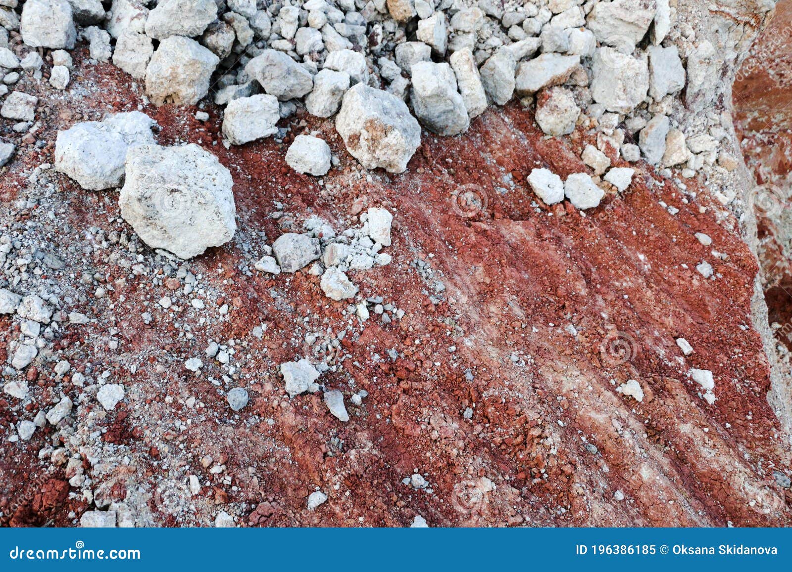 Textures of Various Clay Layers Underground in Clay Quarry after ...