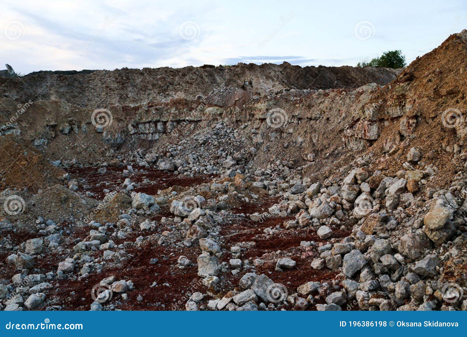 Textures of Various Clay Layers Underground in Clay Quarry after ...