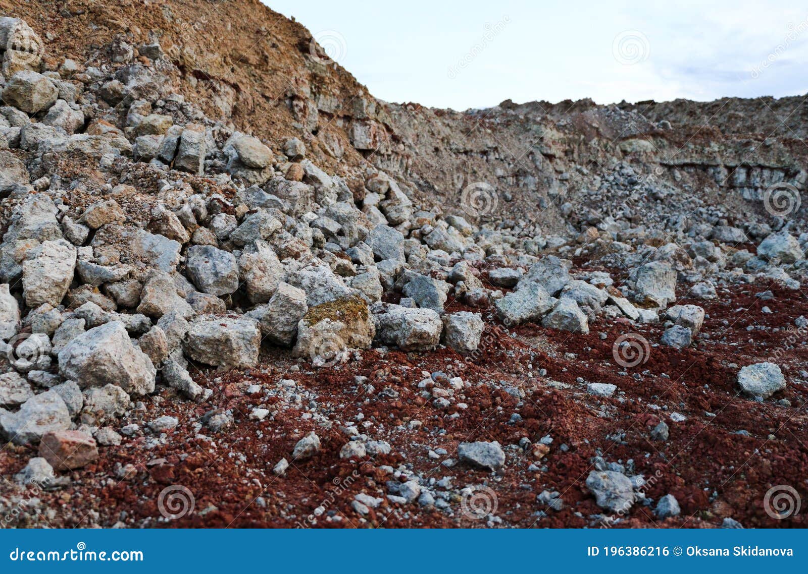 Textures of Various Clay Layers Underground in Clay Quarry after ...