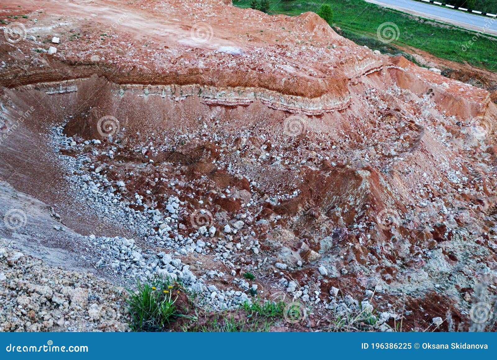 Textures of Various Clay Layers Underground in Clay Quarry after ...