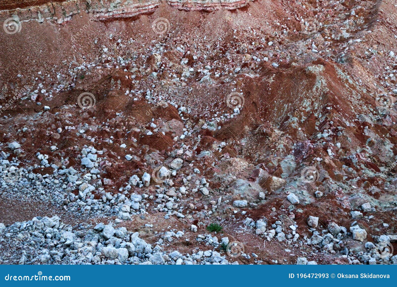 Textures of Various Clay Layers Underground in Clay Quarry after ...