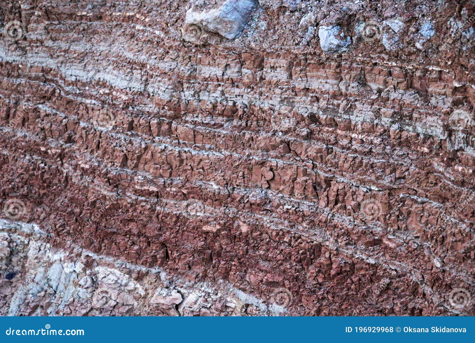 Textures of Various Clay Layers Underground in Clay Quarry after ...