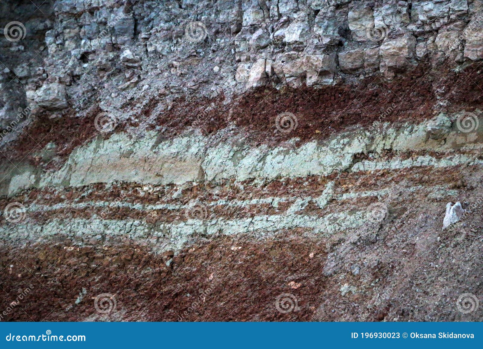 Textures of Various Clay Layers Underground in Clay Quarry after ...