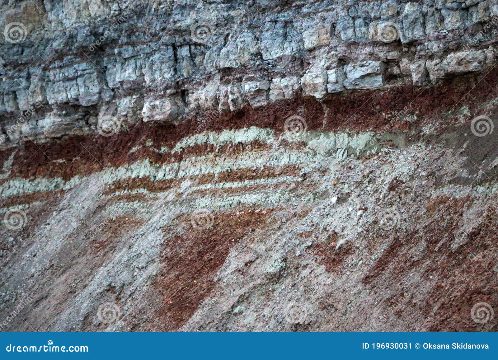 Textures of Various Clay Layers Underground in Clay Quarry after ...