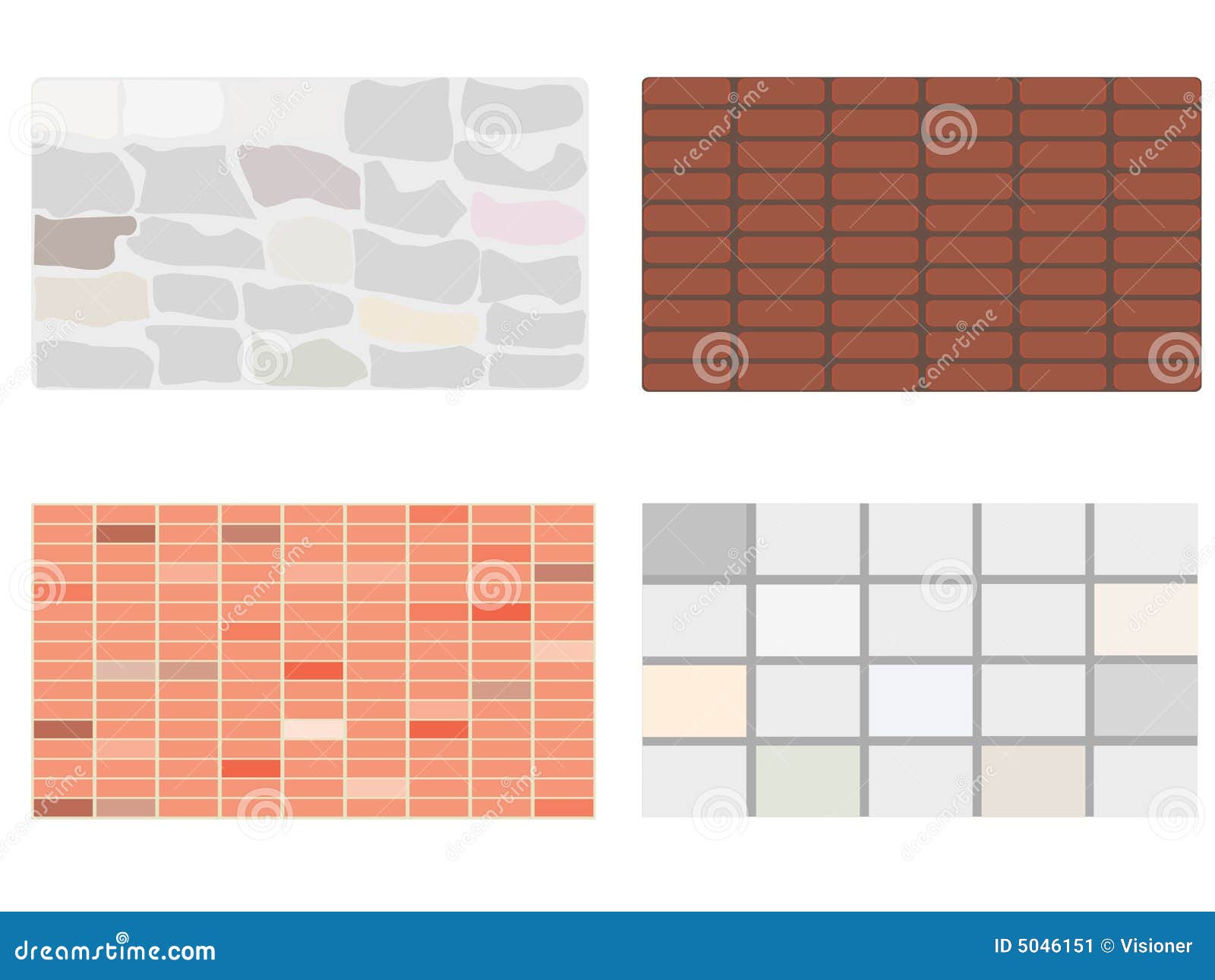 Textures Of Walls Cartoon Vector | CartoonDealer.com #5046151