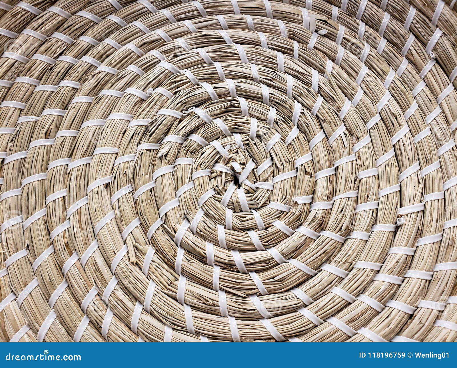 Textures of Waved Staw Basket Stock Image - Image of helix, decoration ...