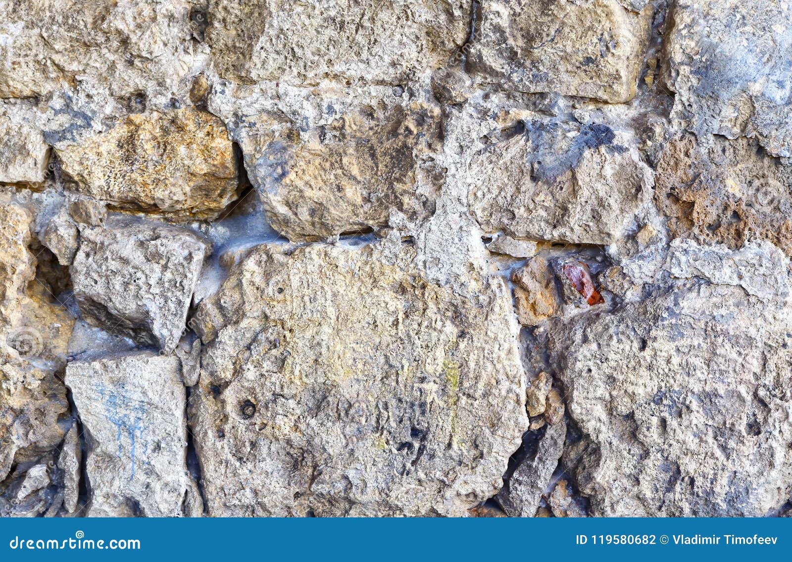 Textuur Van De Oude Kasteelmuur Van Steen En Graniet Stock Foto - Image ...