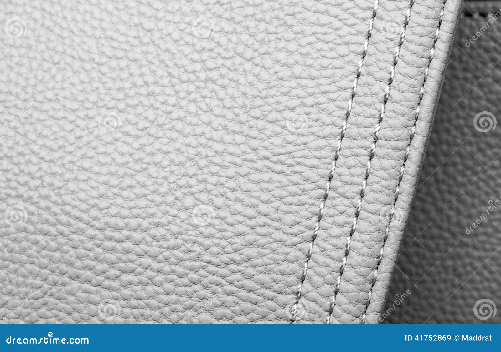 Textuur Van Wit Leer Met Het Witte Stikken Stock Afbeelding - Image of ...