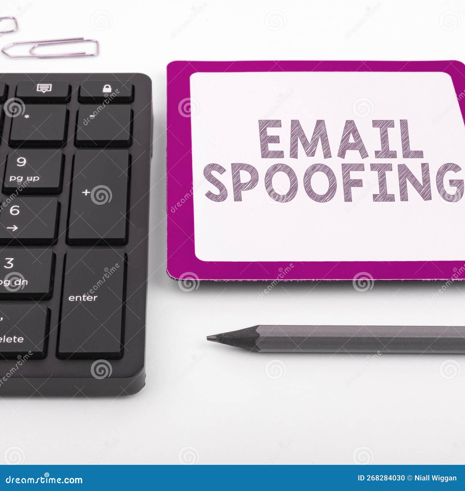 Textzeichen Mit E-Mail-Spoofing. Wort Zur Sicherung Des Zugriffs Und ...