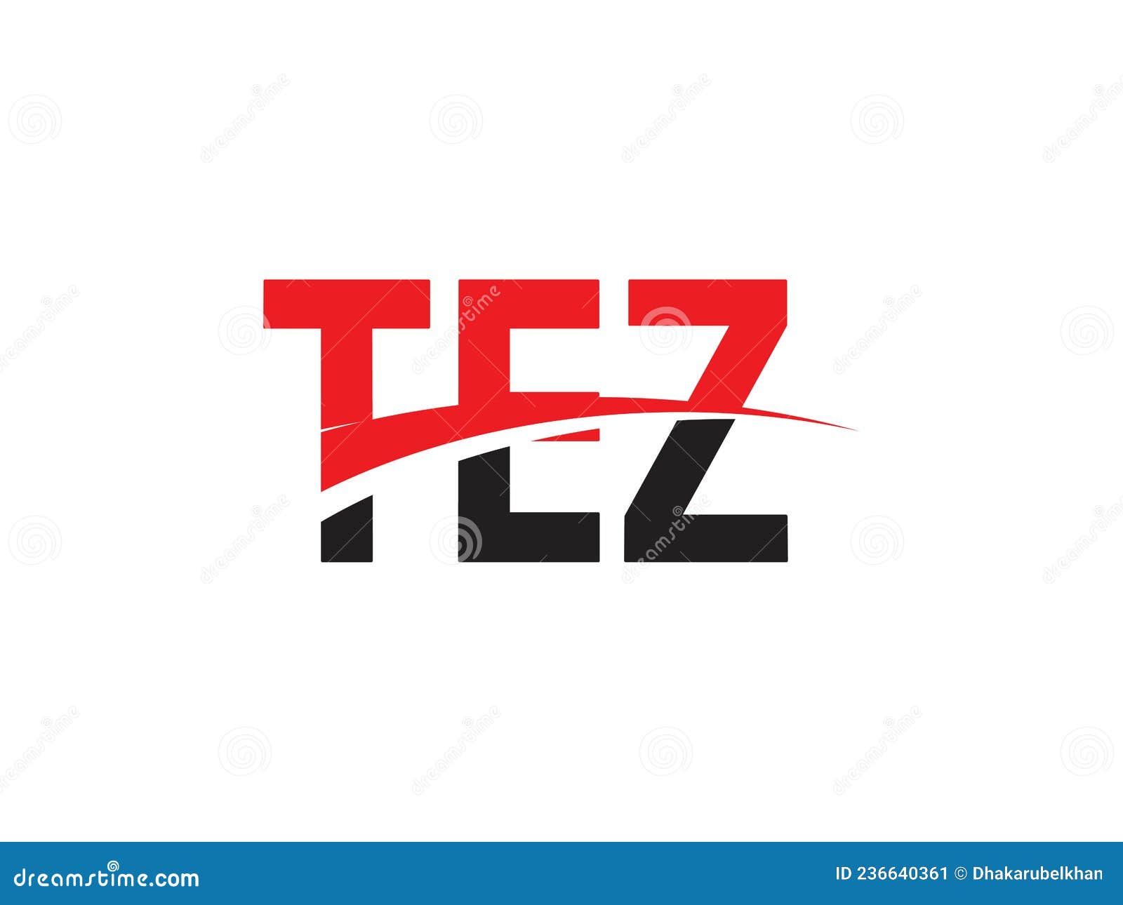TEZ Letter Initial Logo Design Vector Illustration Stock Vector ...