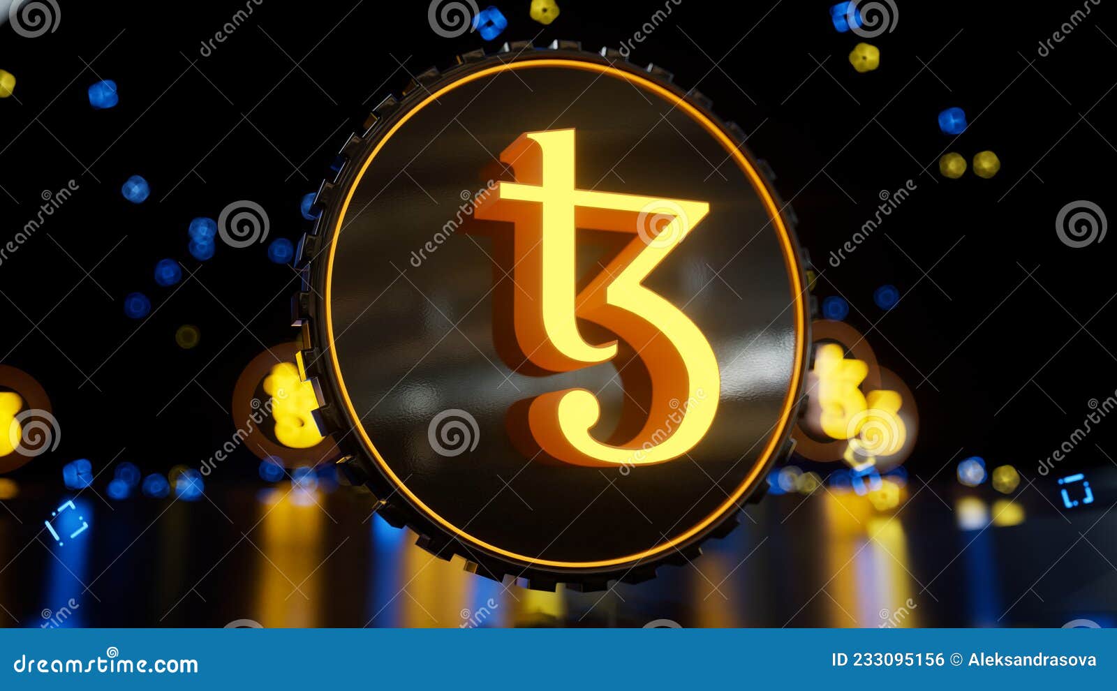 Tezos XTZ Token Symbol In Digital Circle With Cryptocurrency Theme On ... Tezos XTZ Token Symbol In Digital Circle With Cryptocurrency Theme On ...