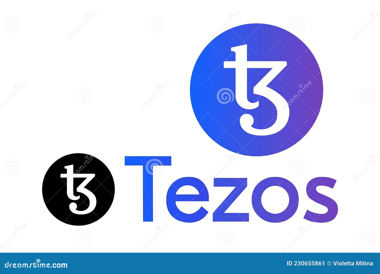 Tezos Logos Vector Logo Text Icon Author S Development Editorial Photo ...