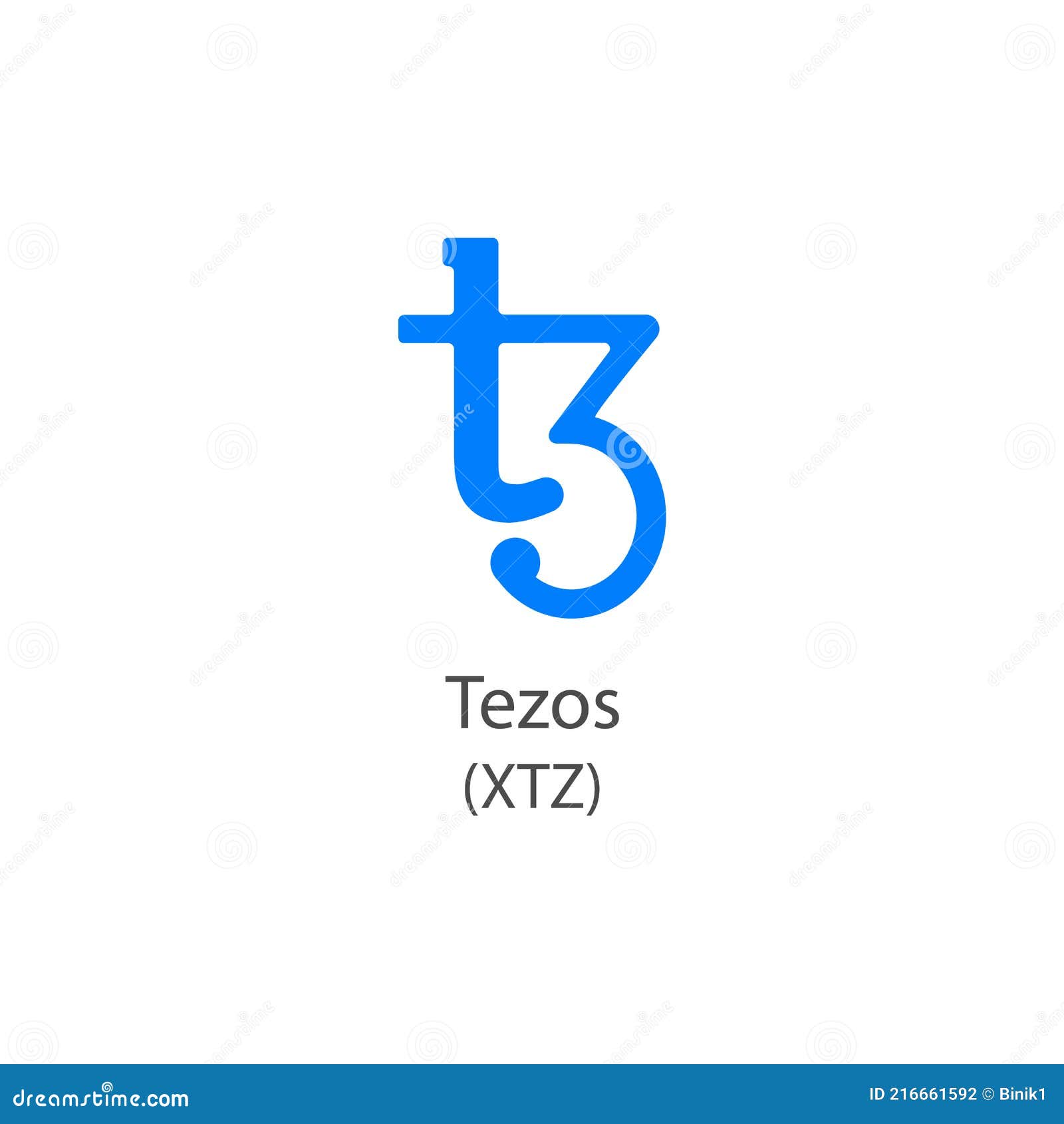 Tezos Vector Icon. Cryptocurrency Symbol Isolated on White Background ...