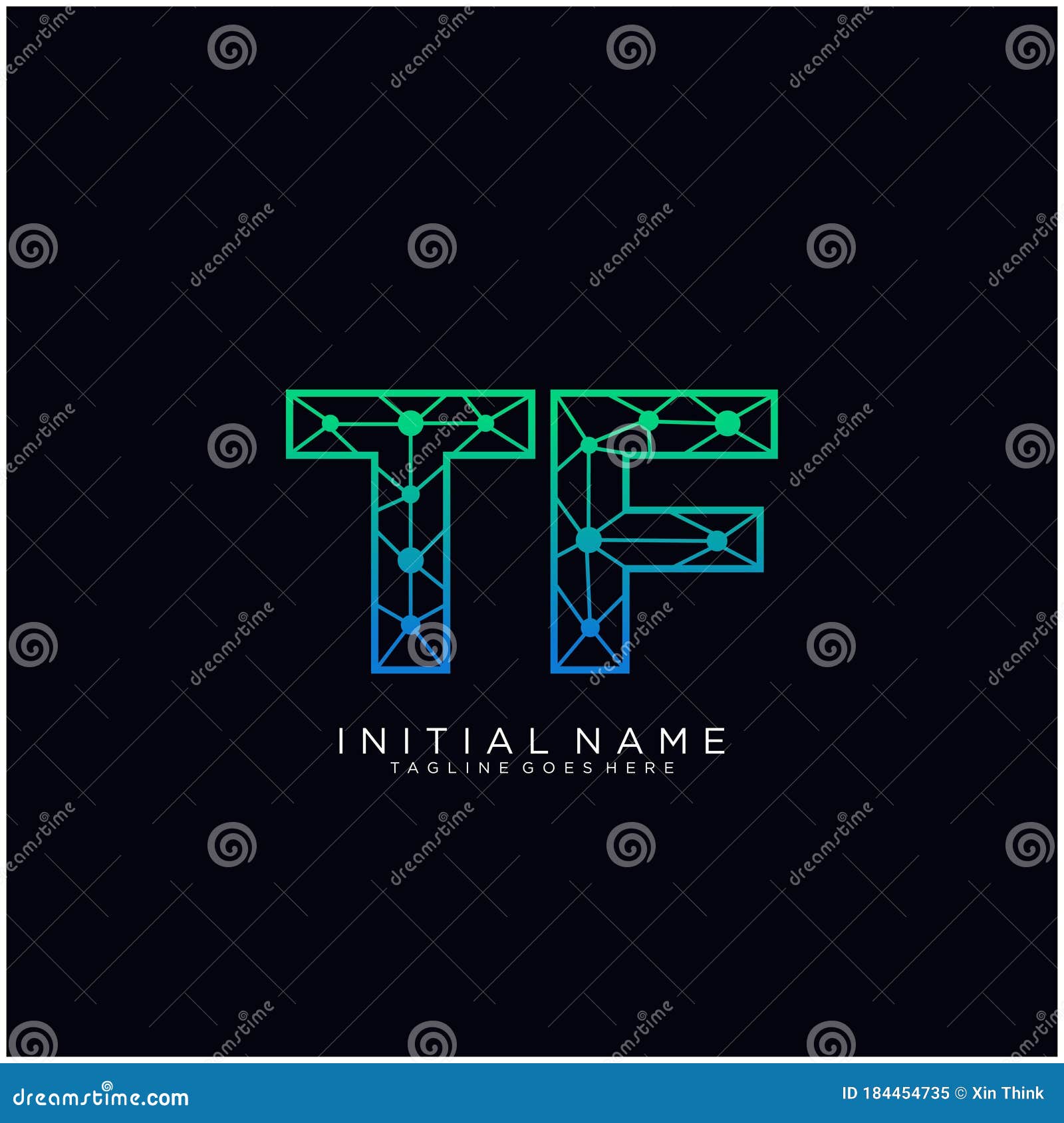 TF Letter Logo Icon Design Template Elements Stock Vector ...