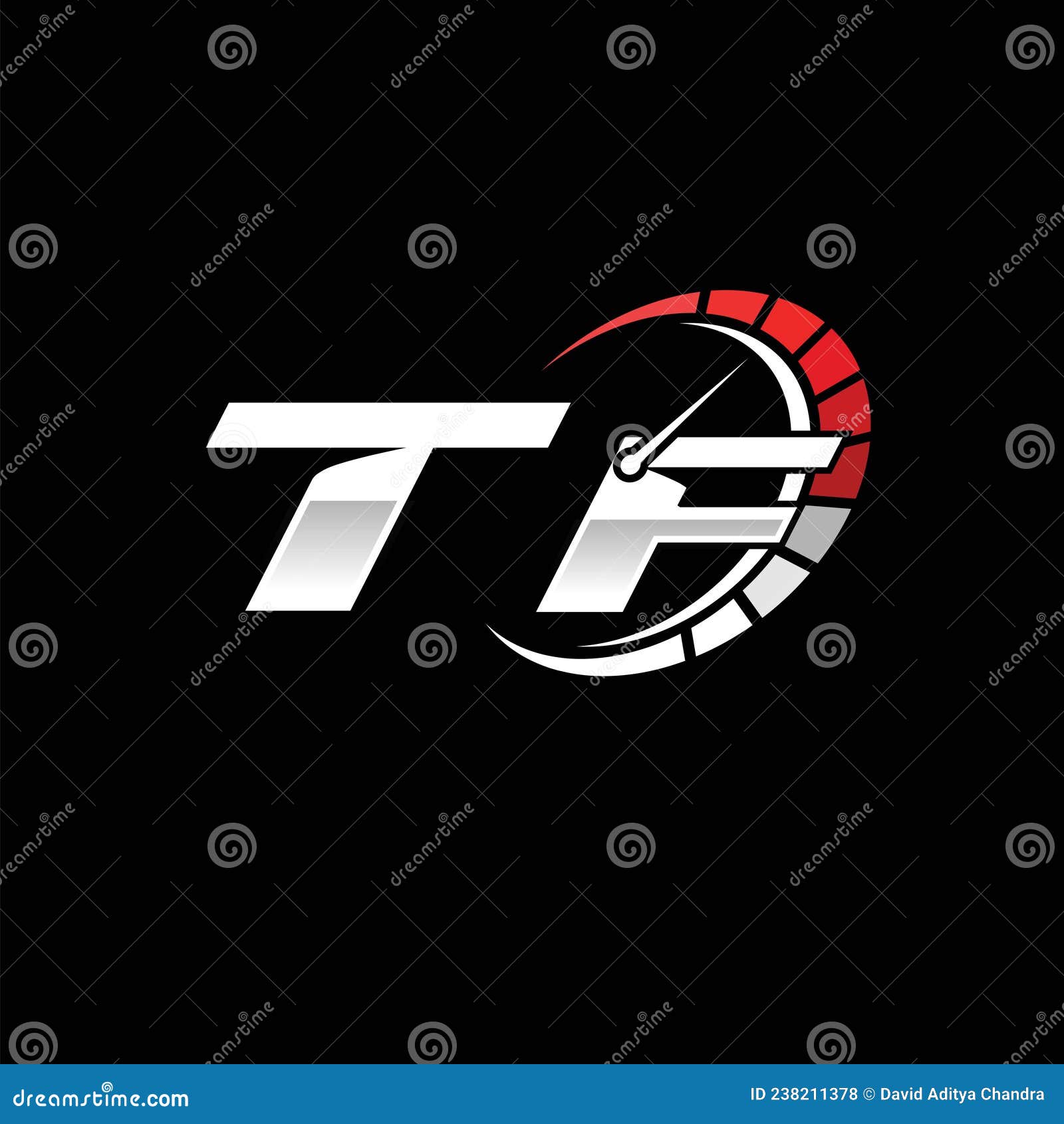 TF Logo Letter Speed Meter Racing Style Stock Vector - Illustration of ...
