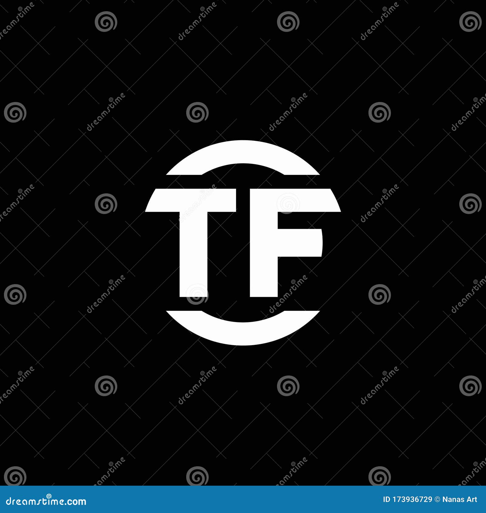 TF Logo Monogram Isolated on Circle Element Design Template Stock ...