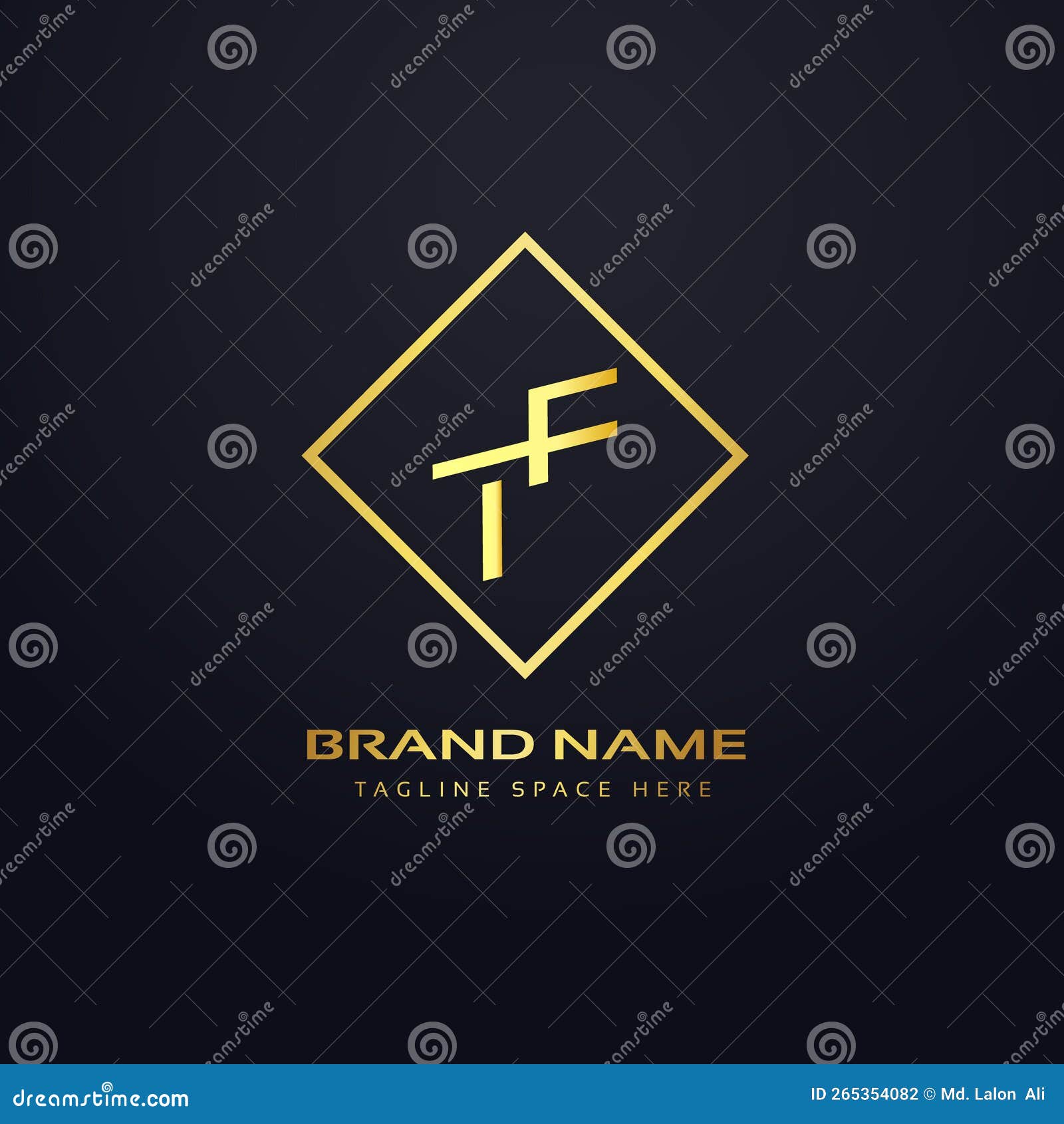 TF Text Logo Design stock vector. Illustration of text - 265354082