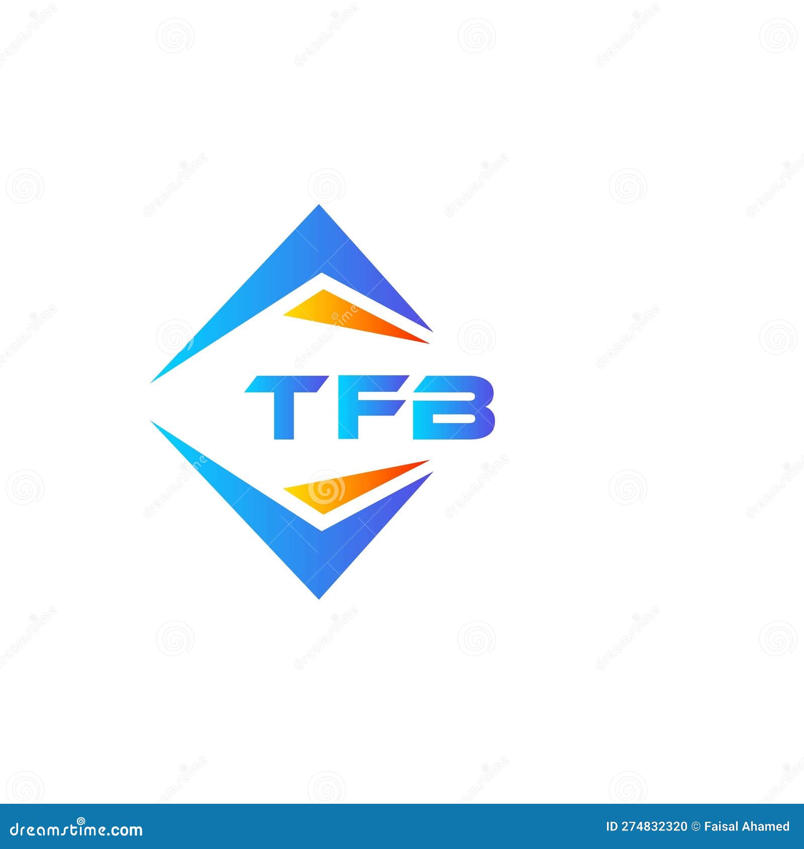 TFB Abstract Technology Logo Design on White Background. TFB Creative ...