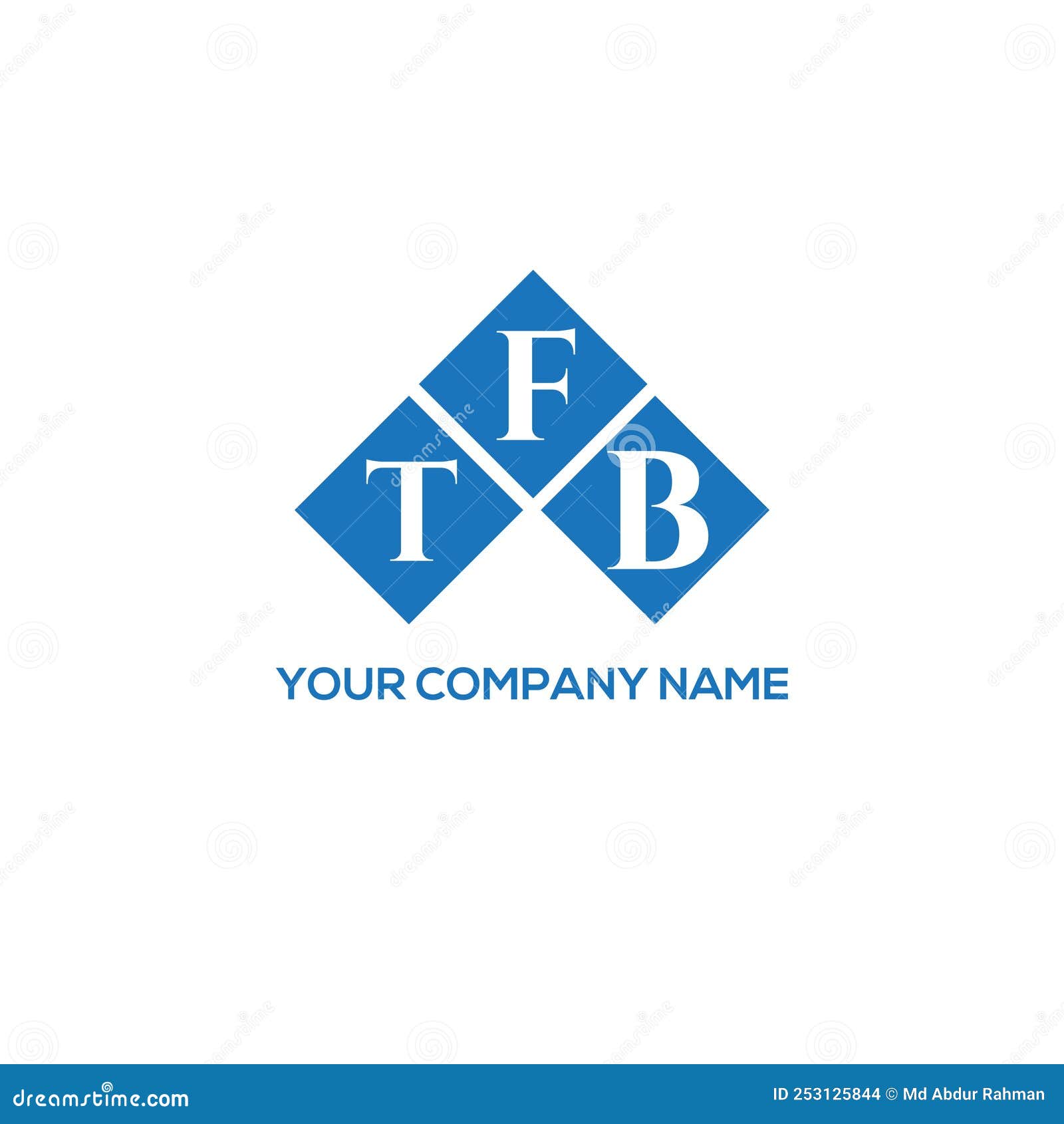 TFB Letter Logo Design on WHITE Background. TFB Creative Initials ...